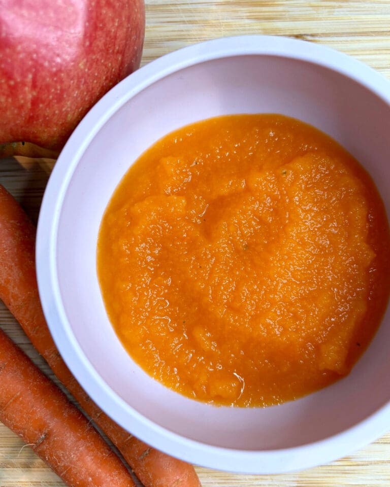 Apple Carrot Chicken Broth Puree - Eating With Zion